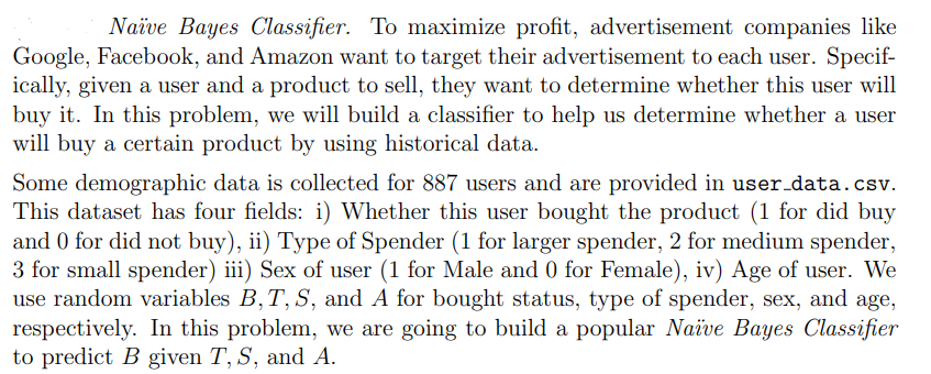 Solved Naïve Bayes Classifier. To maximize profit, | Chegg.com