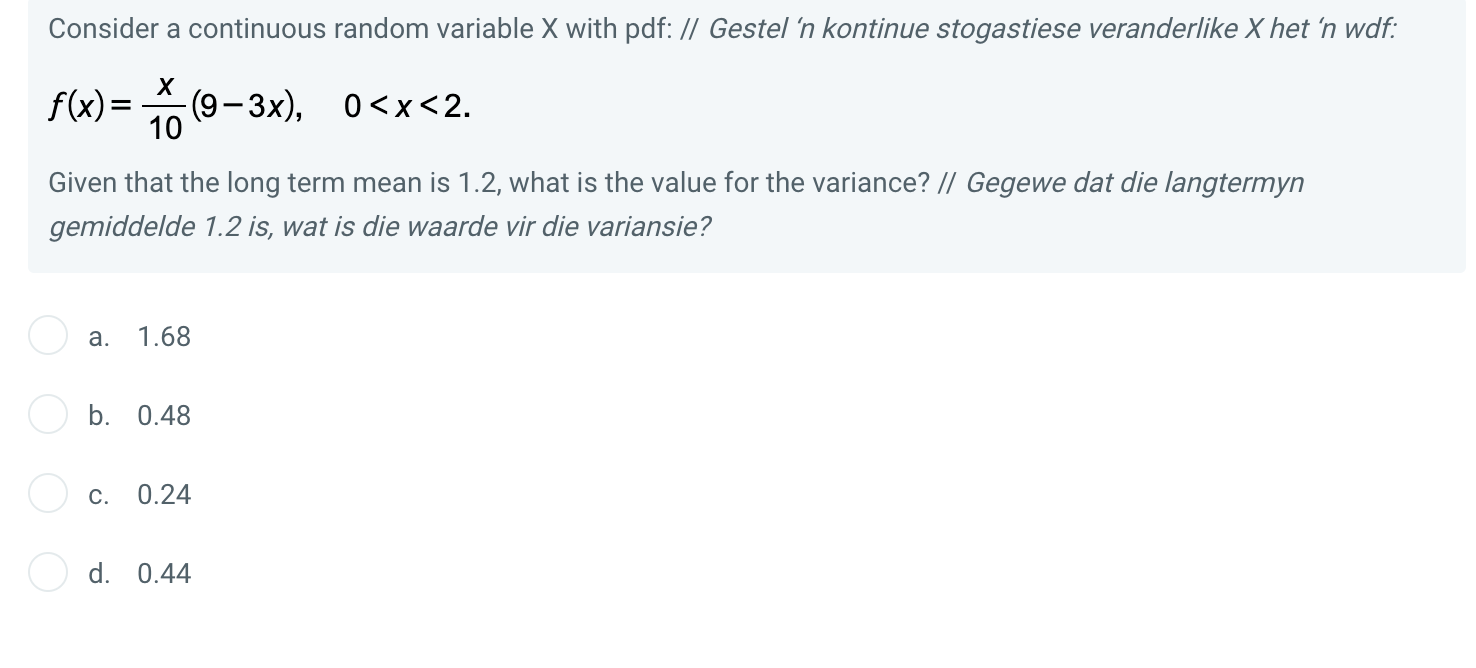 Solved Consider a continuous random variable X with pdf: // | Chegg.com
