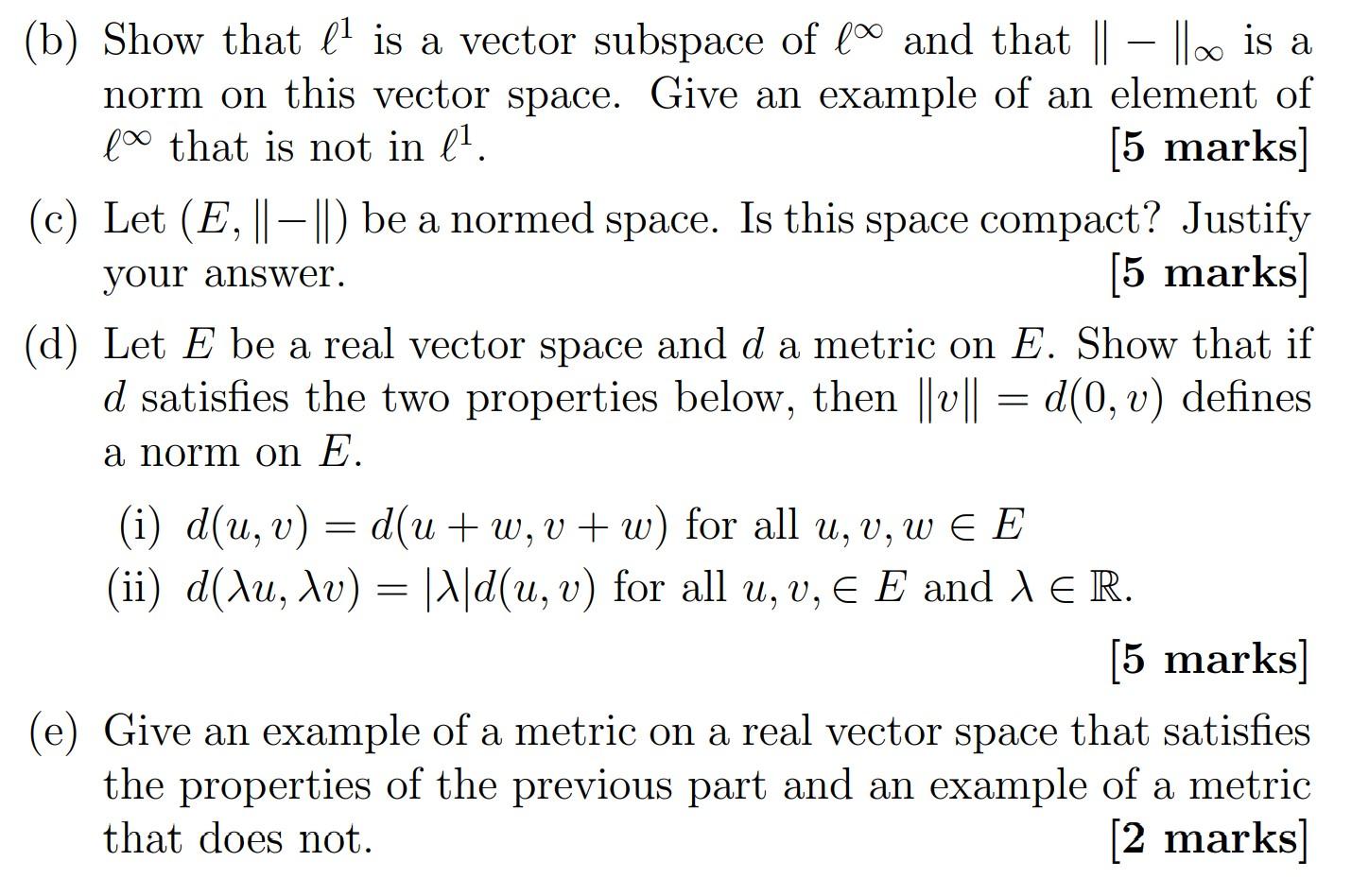 Solved - (b) Show that It is a vector subspace of (* and | Chegg.com