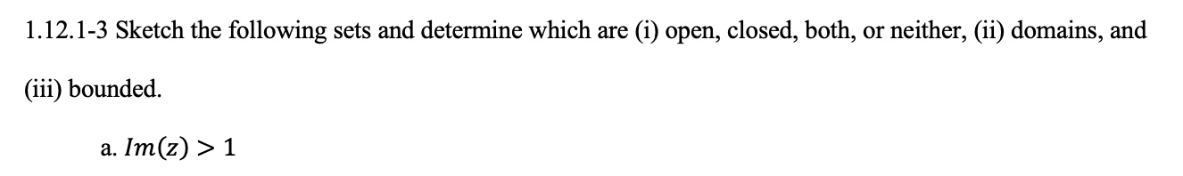 Solved 1.12.1-3 Sketch the following sets and determine | Chegg.com