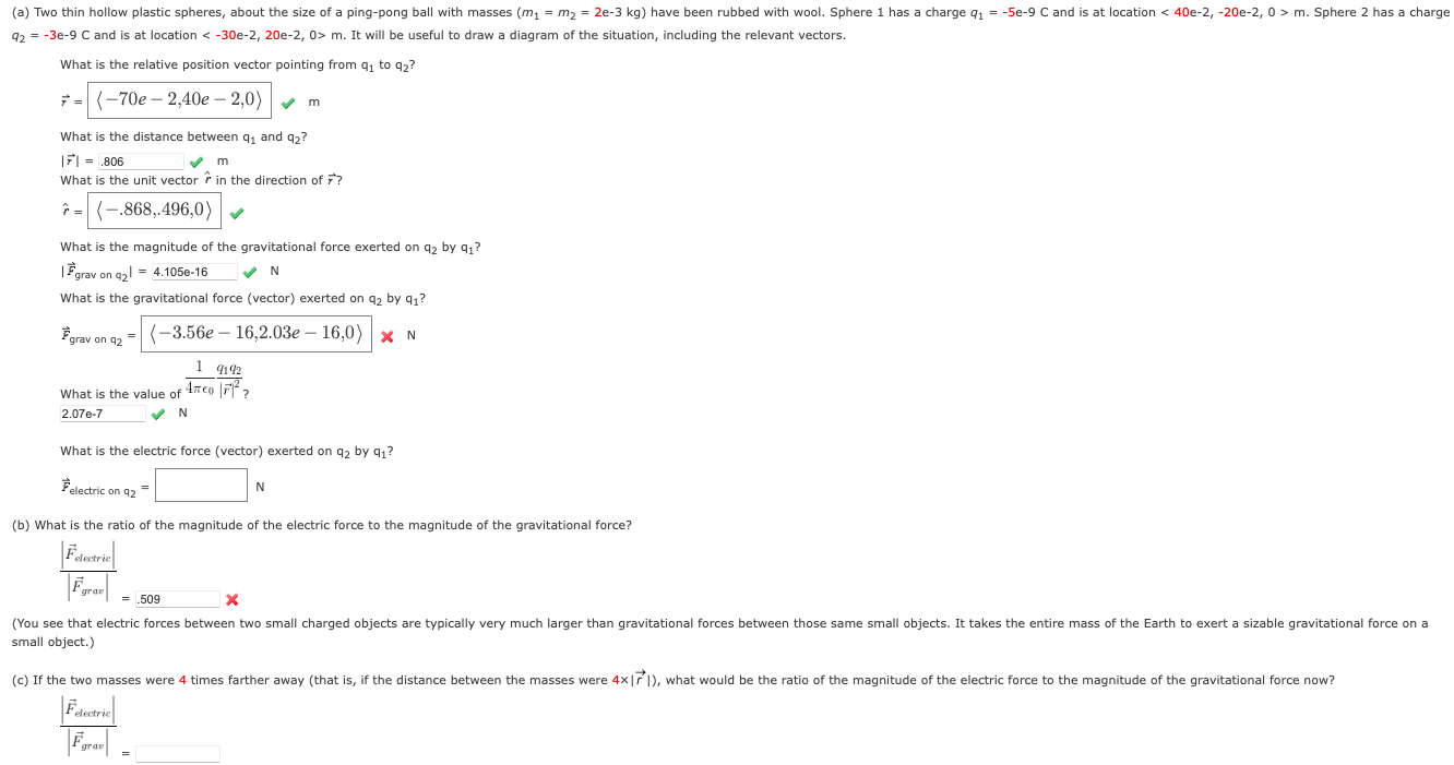 Solved q2=−3e−9C and is at location −30e−2,20e−2,0 m. It | Chegg.com