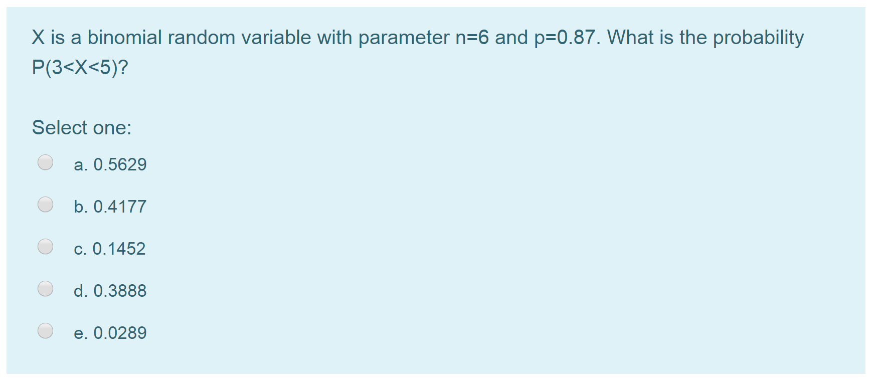 Solved X is a binomial random variable with parameter n=6 | Chegg.com