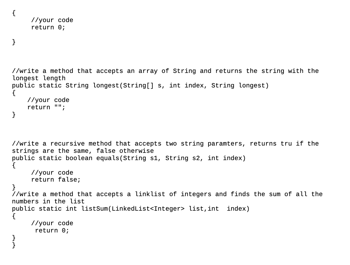 Solved Objective Practice recursive programming problem In | Chegg.com