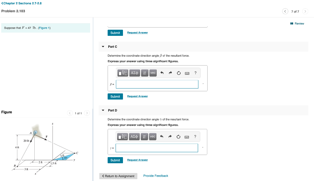Solved Determine the coordinate direction angle a of the | Chegg.com