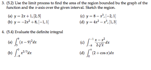 Solved 3. (5.2) Use the limit process to find the area of | Chegg.com
