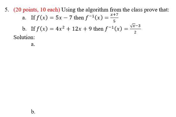 Solved Using the algorithm from the class prove that:If | Chegg.com