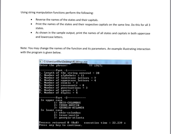 Solved Part 1 In the main function, prompt the user for a | Chegg.com