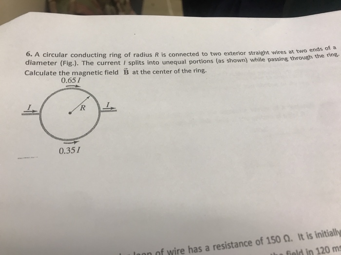 Solved 6. A circular conducting ring of radius R is | Chegg.com