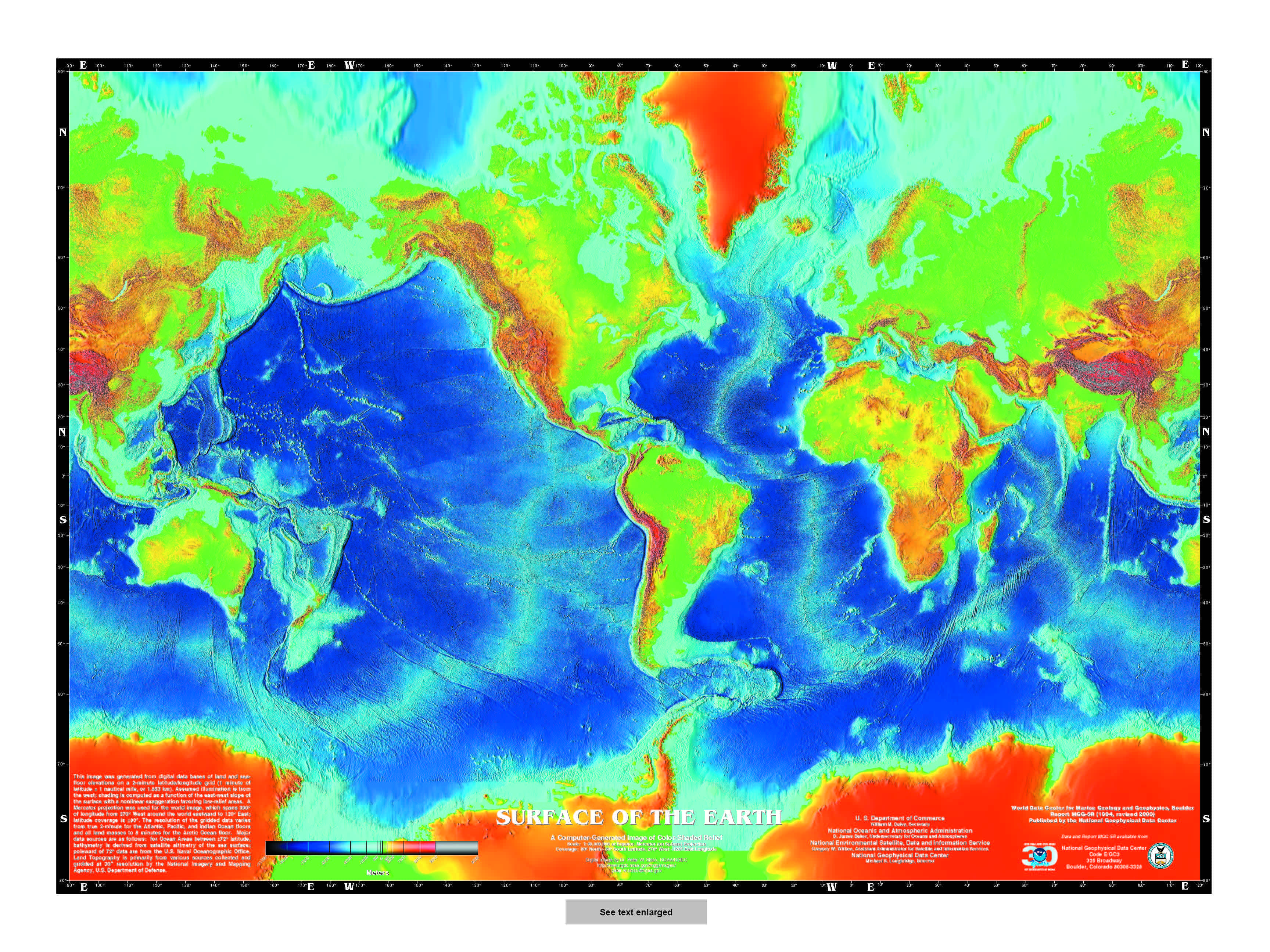 Solved Using the world topography map provided to you below | Chegg.com