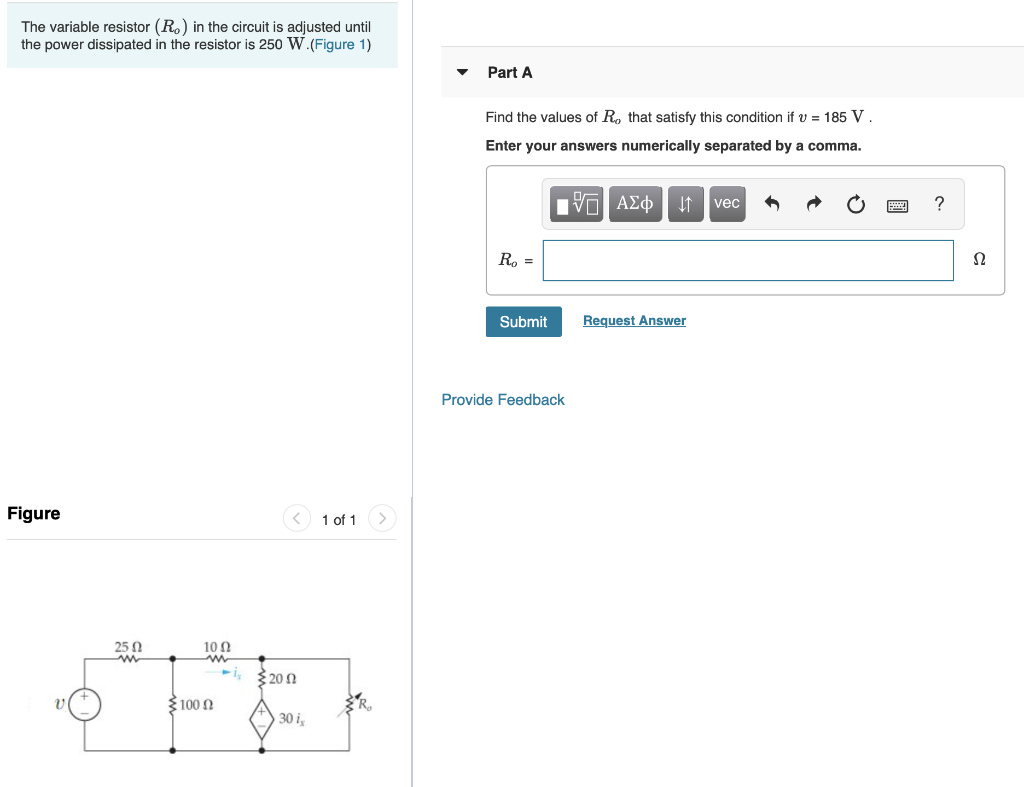 Solved The variable resistor (R) in the circuit is adjusted | Chegg.com
