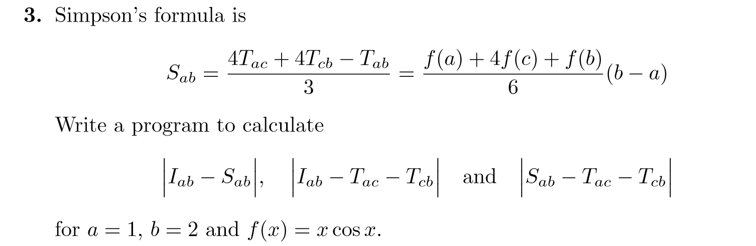 4. It is known that f'" (83) Iab = Sab - 2(b − a)5 | Chegg.com