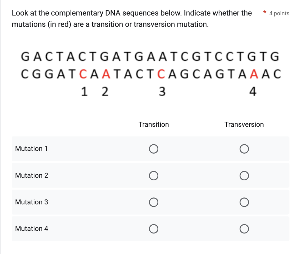 Solved Look at the complementary DNA sequences below. | Chegg.com