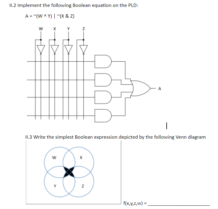Solved II.2 Implement the following Boolean equation on the | Chegg.com