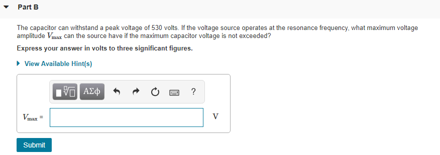 Solved Constants Part A In an L-R-C series circuit, the | Chegg.com