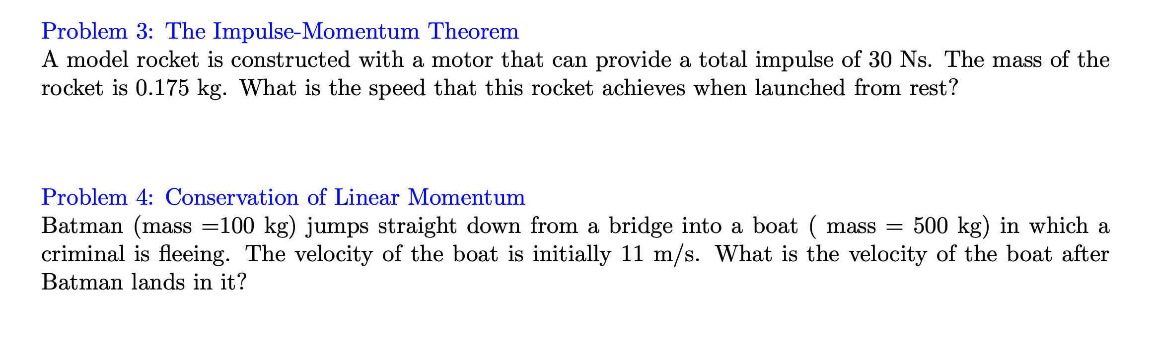 Solved Problem 3: The Impulse-Momentum Theorem A model | Chegg.com