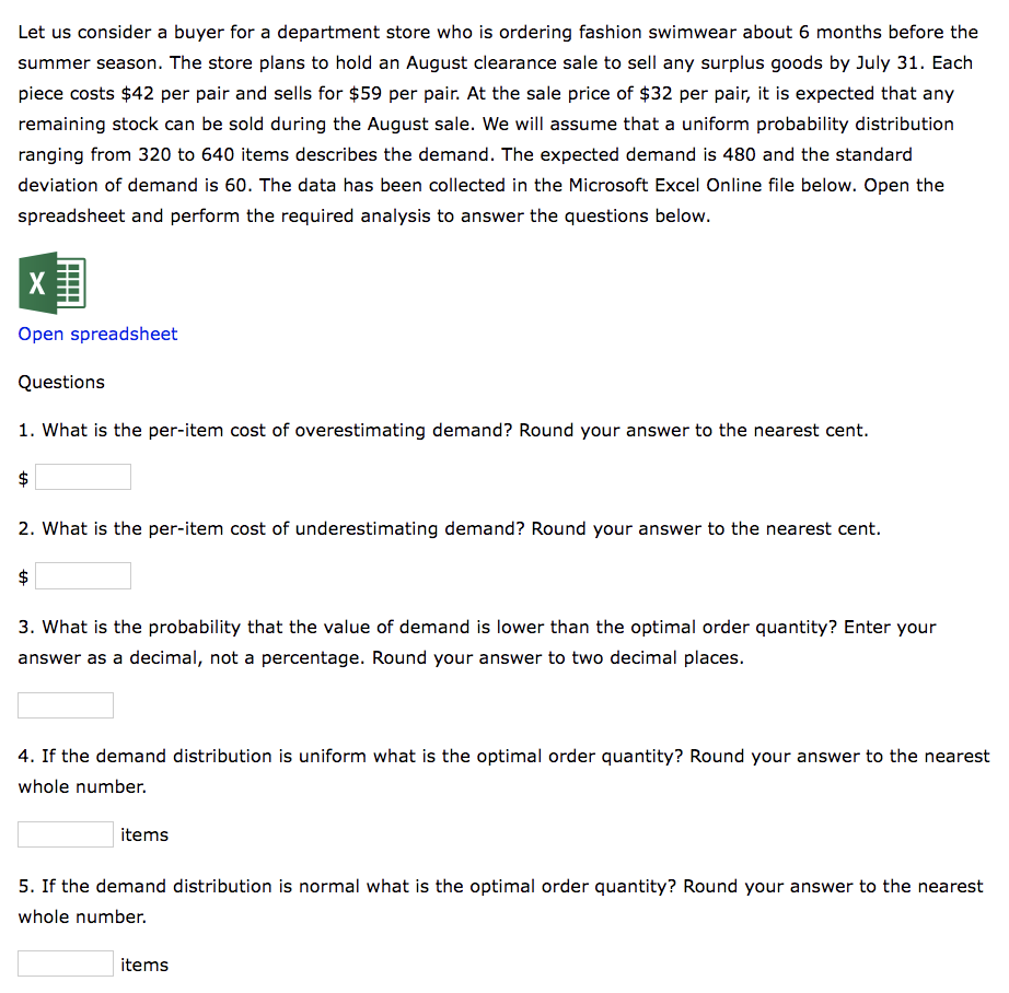 Solved Let us consider a buyer for a department store who is | Chegg.com