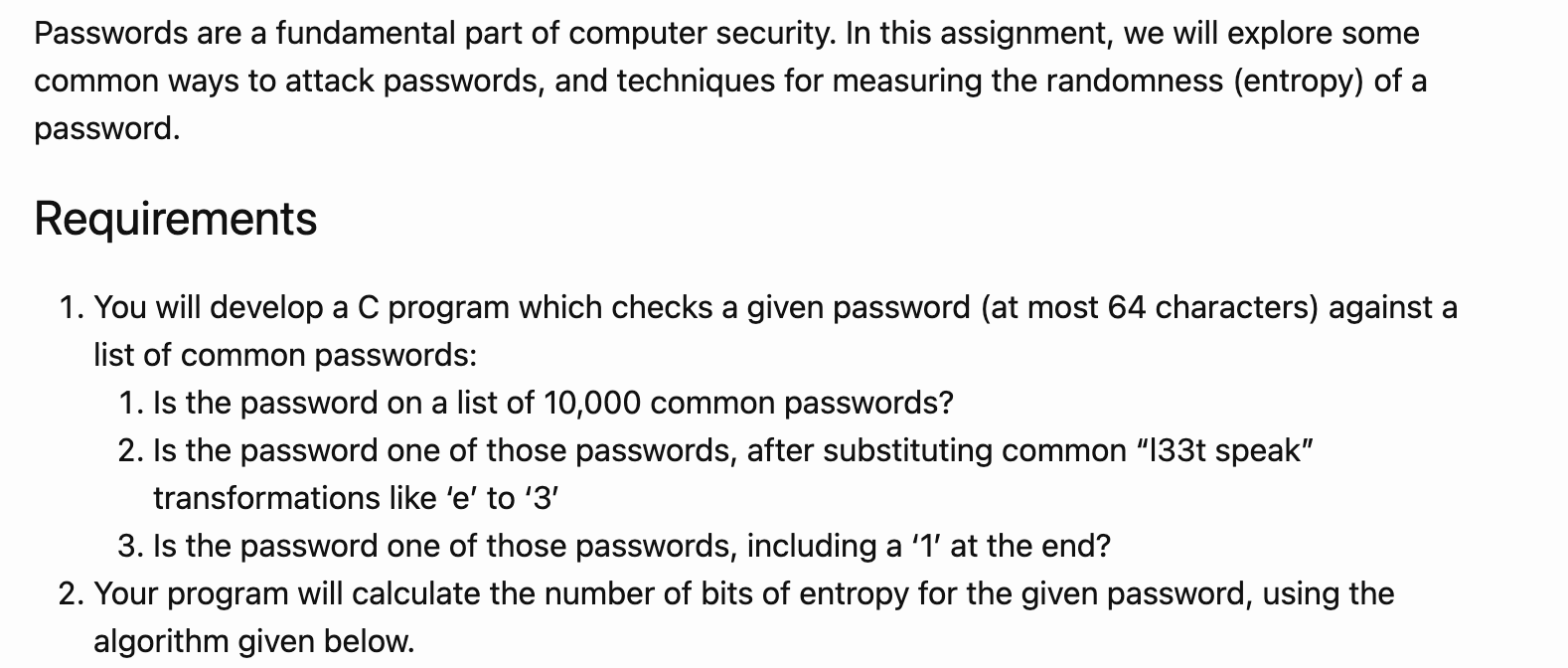 Solved Passwords are a fundamental part of computer | Chegg.com