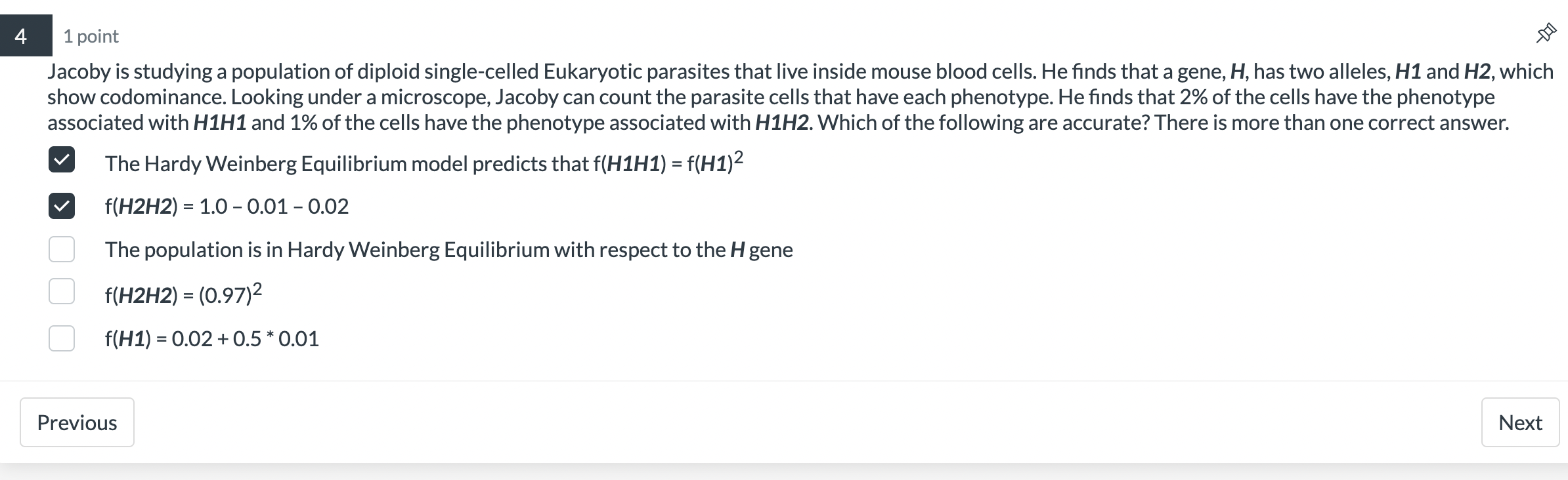 Solved Jacoby is studying a population of diploid | Chegg.com