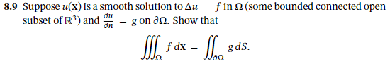 Solved 8.9 Suppose u(x) is a smooth solution to Δu=f in Ω | Chegg.com