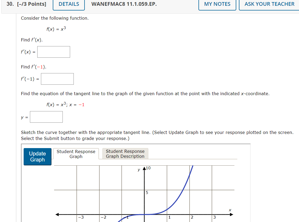 Solved Consider the following function. f(x)=x3 Find f′(x). | Chegg.com