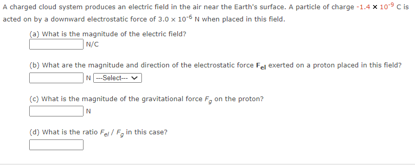 Solved A charged cloud system produces an electric field in | Chegg.com
