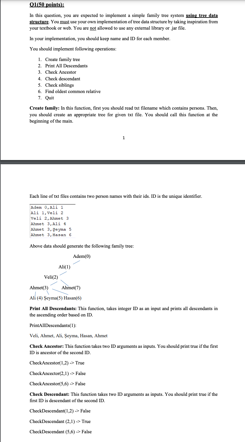 Solved In this question, you are expected to implement a | Chegg.com