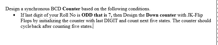 Solved Design a synchronous BCD Counter based on the | Chegg.com
