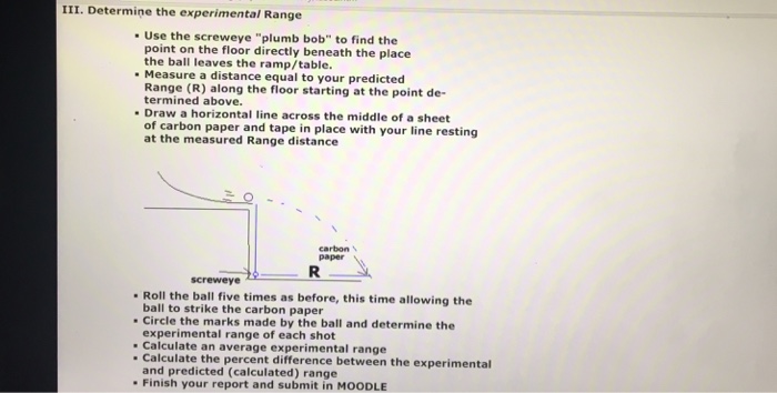 Solved LABORATORY EXERCISE FIVE INTRODUCTION: (projectile | Chegg.com