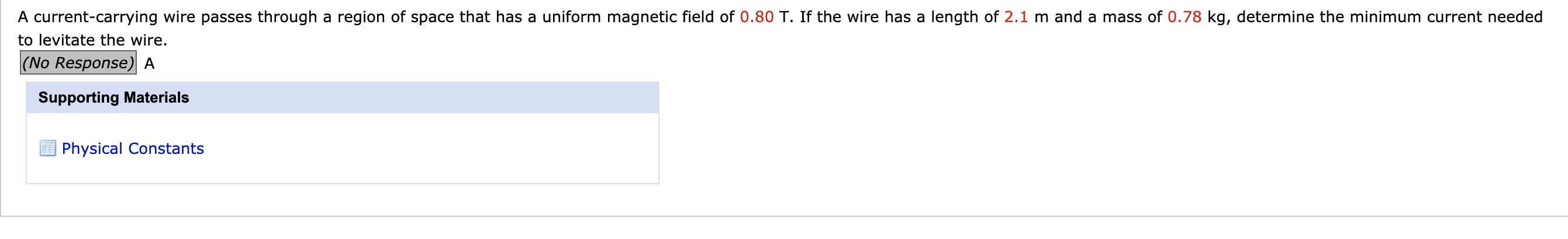 Solved A current-carrying wire passes through a region of | Chegg.com