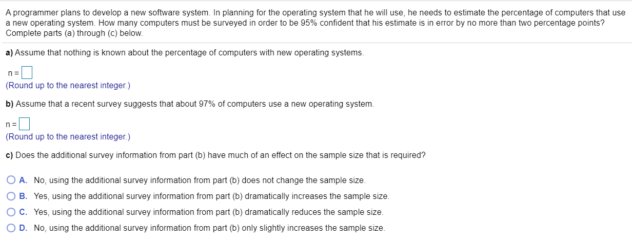 Solved A programmer plans to develop a new software system. | Chegg.com