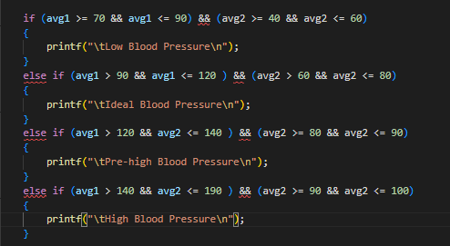 Solved C-Program for blood pressure. The program (screenshot | Chegg.com