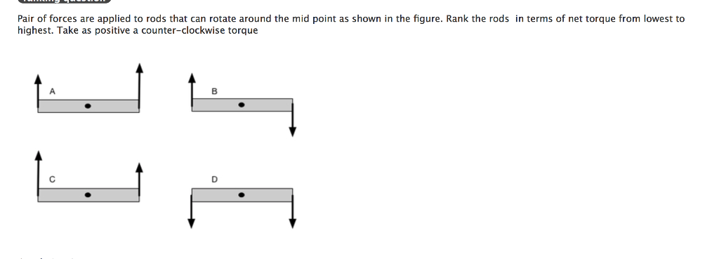 Solved Pair of forces are applied to rods that can rotate | Chegg.com