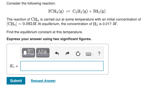 Solved Consider the following reaction: CO(g) + 2H2(g) = | Chegg.com