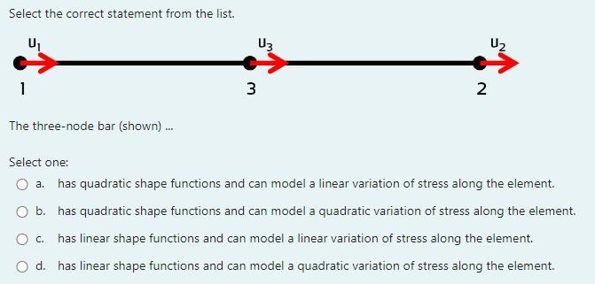 Solved Select the correct statement from the list. The | Chegg.com