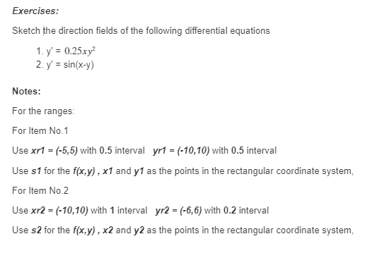 Solved Direction Fields Plotting Direction fields can be | Chegg.com