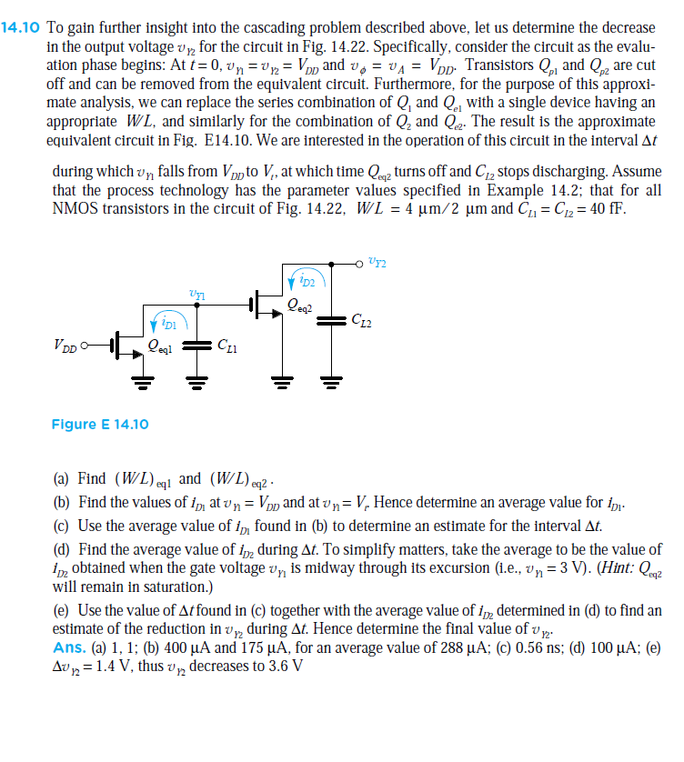 Solved 14.10 To gain further insight into the cascading | Chegg.com