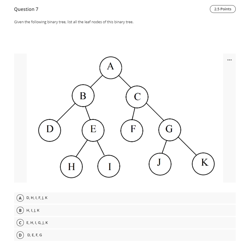 Solved Question 7 25 Points Given The Following Binary 9327