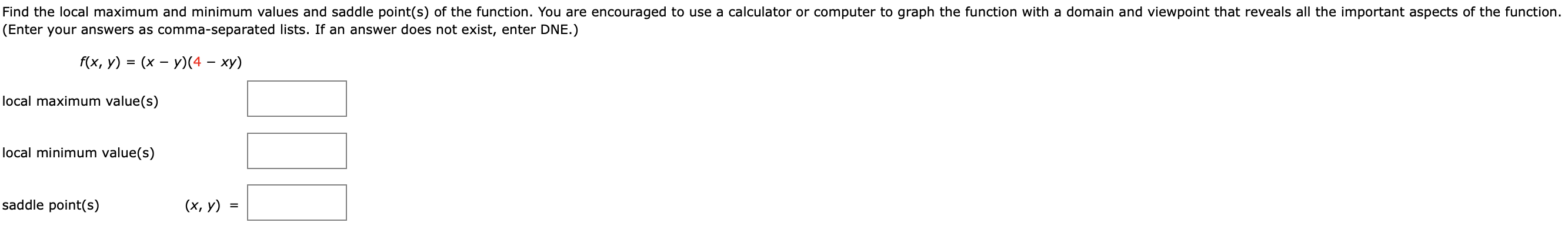 Solved (Enter your answers as comma-separated lists. If an | Chegg.com
