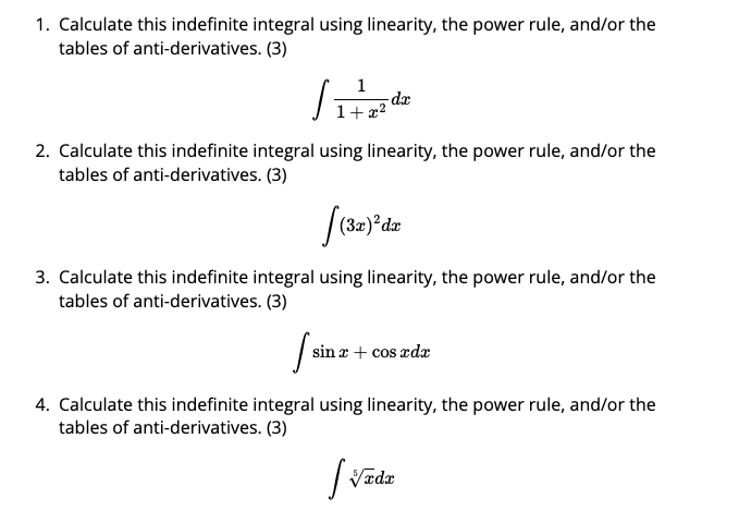 Solved 1. Calculate this indefinite integral using | Chegg.com