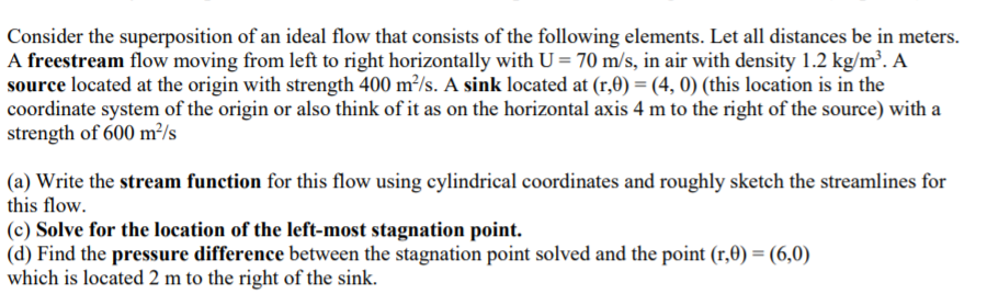 Solved Consider the superposition of an ideal flow that | Chegg.com