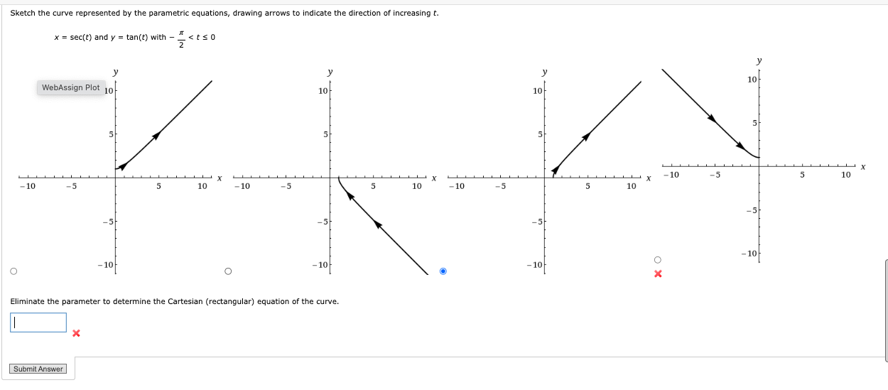 Solved Sketch the curve represented by the parametric | Chegg.com