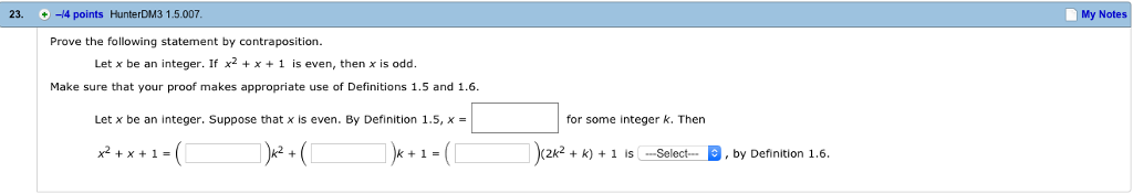 Solved Prove the following statement by contraposition. | Chegg.com