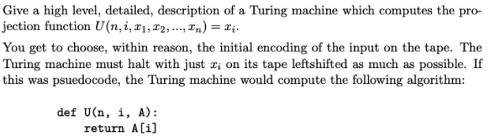 Solved Give a high level, detailed, description of a Turing | Chegg.com