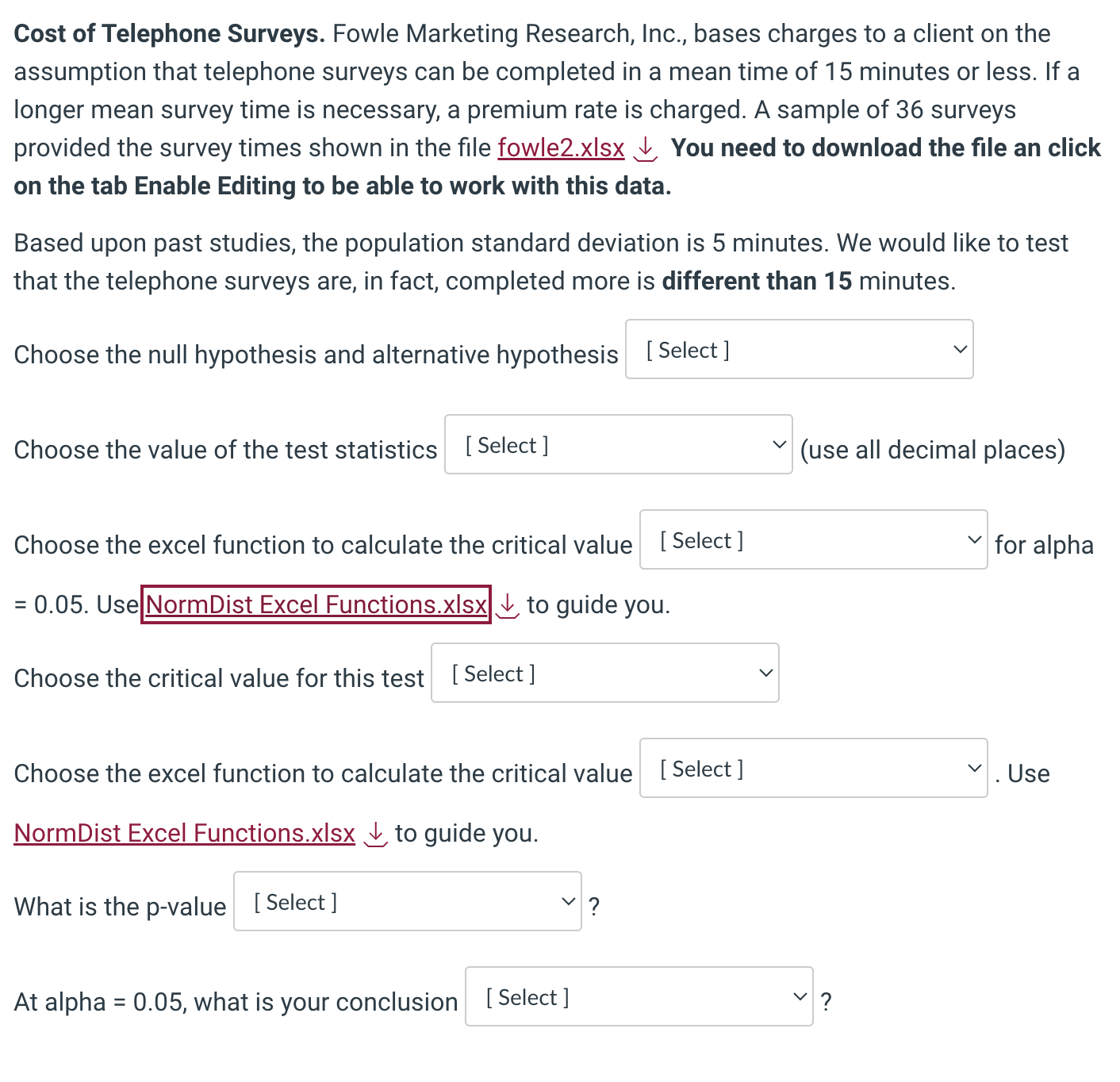 Solved Cost of Telephone Surveys. Fowle Marketing Research, | Chegg.com