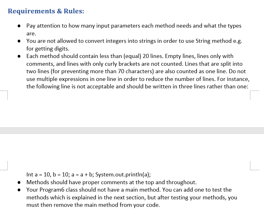 Solved Assignment • In a class named Program, write 3 | Chegg.com