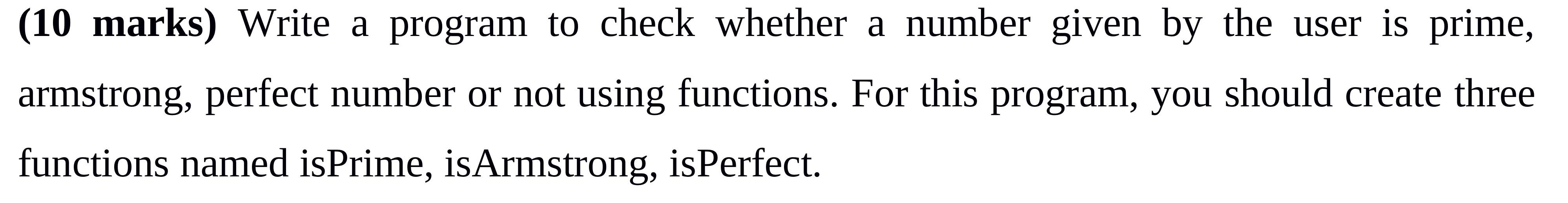 Solved (10 marks) Write a program to check whether a number | Chegg.com