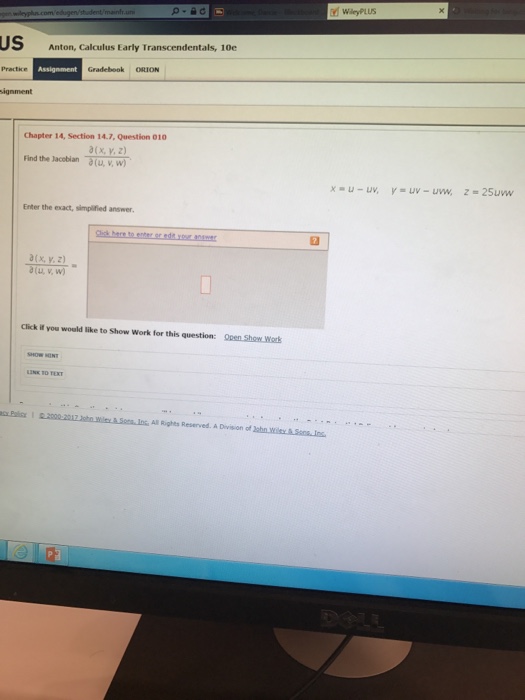 Solved Find the Jacobian partial differential (x, y, | Chegg.com