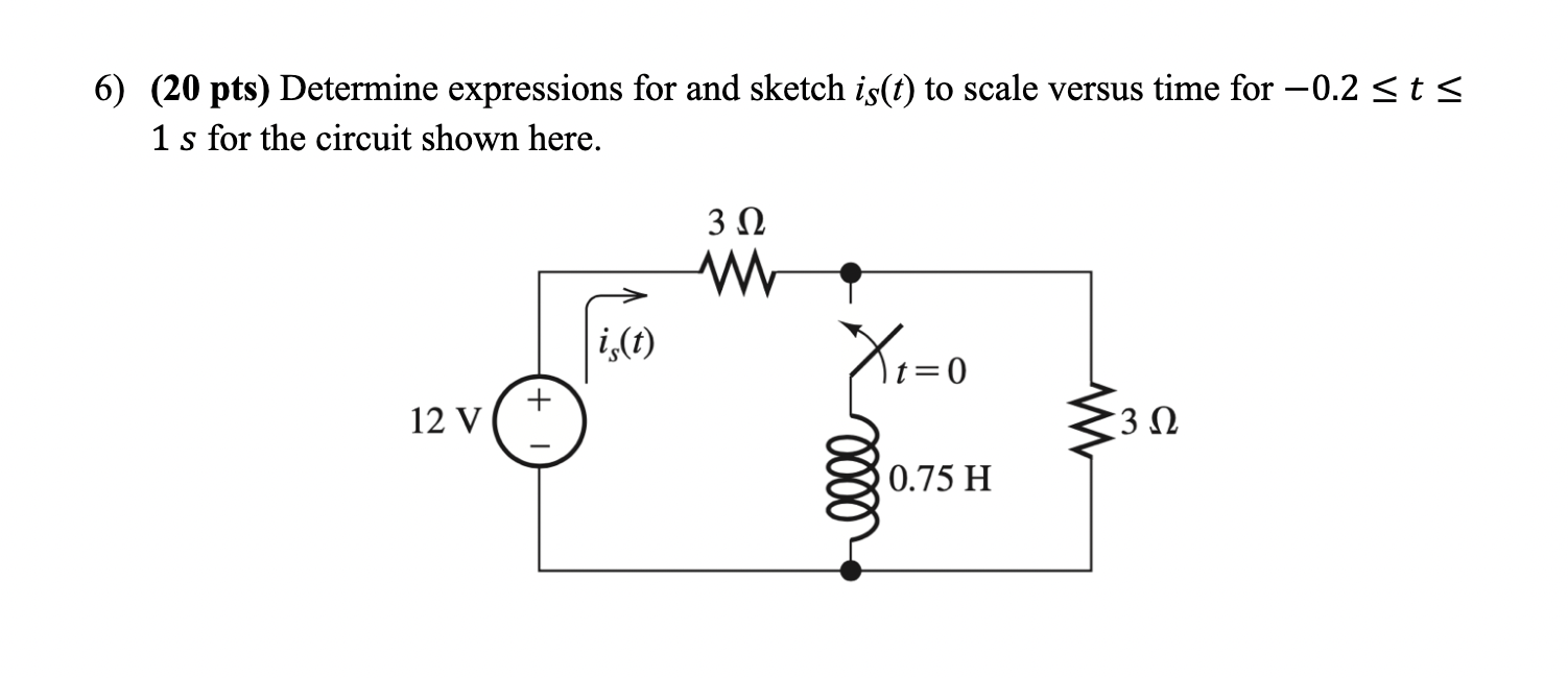 Solved 6) (20 pts) Determine expressions for and sketch | Chegg.com
