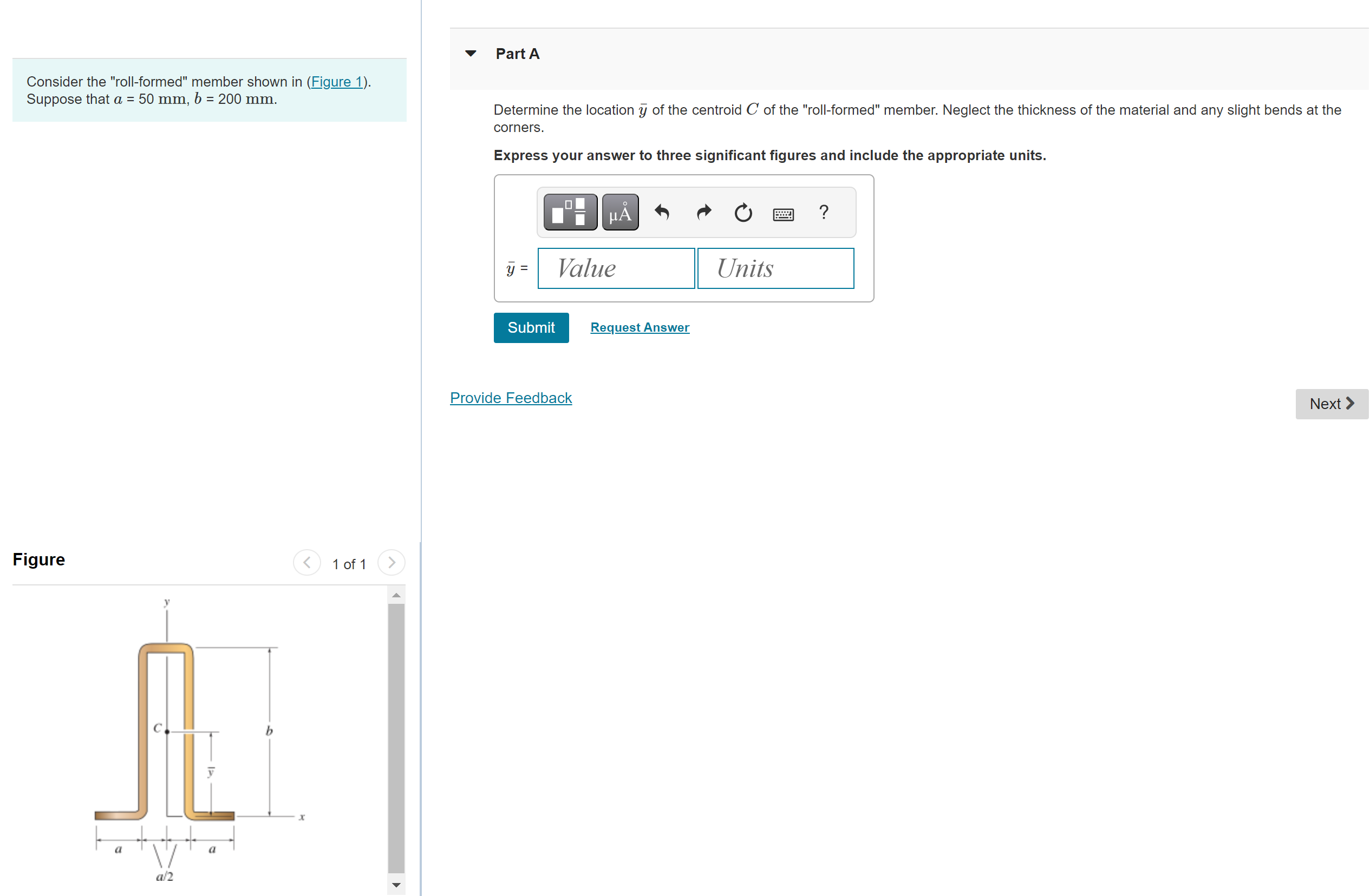 Solved Consider the "roll-formed" member shown in (Figure | Chegg.com