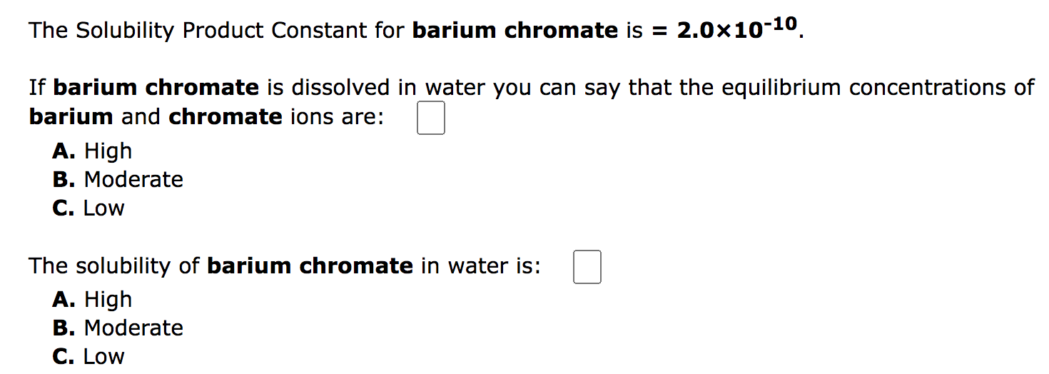 Solved The molar solubility of barium sulfite in a water | Chegg.com